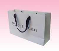 China custom elegant white paper shopping bags bulk for wigs maufacturer for sale