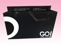 China custom black paper shopping bags printing for shoe manufacturer for sale