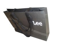 China custom black paper shopping bags printing for shoe manufacturer for sale