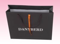 China custom black paper shopping bags printing for shoe manufacturer for sale