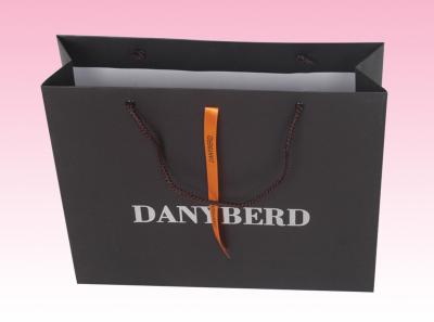 China custom black paper shopping bags printing for shoe manufacturer for sale
