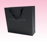 China custom black paper shopping bags printing for shoe manufacturer for sale