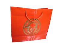 China custom luxury paper shopping bag with crocodile texture manufacturer for sale
