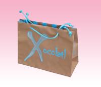 China custom folded blue big craft paper gift bags printing manufacturer for sale