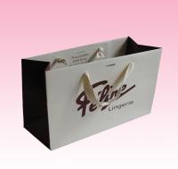 China custom retail white paper bags with handles wholesale manufacturer for sale