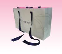 China custom retail white paper bags with handles wholesale manufacturer for sale