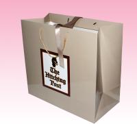 China custom little brown paper handle bags printing manufacturer with all kinds of size for sale