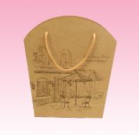 China custom big small brown paper bags bulk printing manufacturer with design for sale