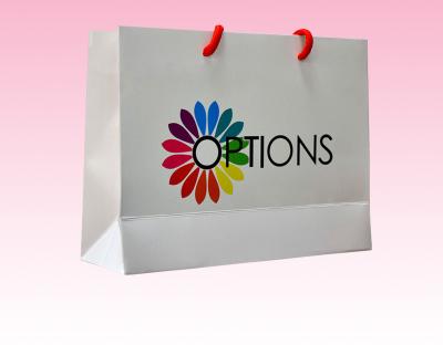 China custom cheap large paper bags for  restaurant with cotton handle for sale