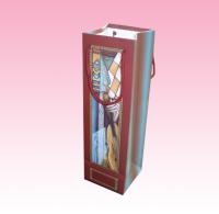 China custom tiny paper bags cost in bulk with eyelet printing anufacturer for wine bottle for sale