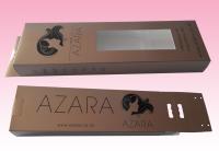 China custom luxury paper packaging box printing supplier for hair extension with PVC / PET window for sale