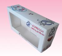 China custom 400gsm art paper box printing with clear plastic cover lid for sale