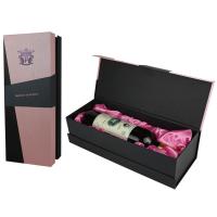China custom printed brown paper gift packaging boxes with satin clothing for sale