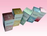 China custom cosmetic paper box size online with embossed silver stamping logo for sale for sale