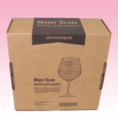 China custom commercial corrugated kraft paper gift boxes wholesale for glass cup for sale