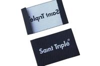 China custom brand name labels for clothes woven label garment sewing label tags factory for sale