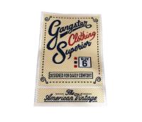 China custom brand name labels for clothes woven label garment sewing label tags factory for sale