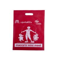 China custom recycled non woven shopping bag printing supplier with die cutting handle for sale