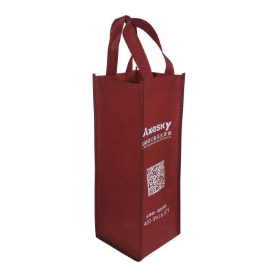 China custom non woven wine packaging bag with logo printing manufacturer for shopping for sale