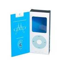 China custom foldable art paper box printing with PVC window lid electronic packages for sale