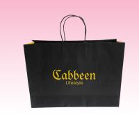 China custom wholesale black kraft paper clothing tote bags printing for sale supplier for sale