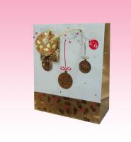 China custom printed christmas colored paper favor handbags wholesale factory for sale
