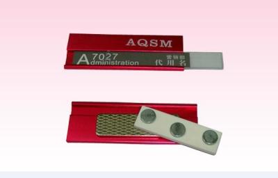 China custom metal magnetic name badges name tag holders wholesales with insert paper for sale