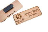China custom engraved name tags magnetic name tags with logo company id badges factory for sale
