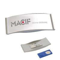 China custom order name magnetic badges labels company name tags for work manufacturer for sale