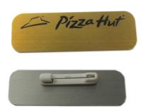 China custom white plastic name badges with safety pin conference name tags factory for sale