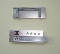 China custom white plastic name badges with safety pin conference name tags factory for sale