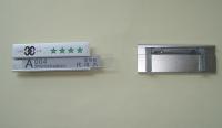 China restaurant name tags plastic id badge holder with logo printing insert paper for sale