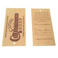 China custom recycled clothing kraft paper hang tag with eyelet manufacturer for sale