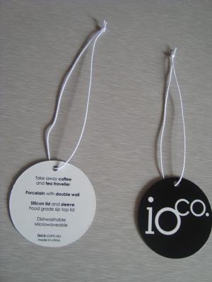 China custom luxury jewelry paper hang tag with elastic string artwork printing factory for sale