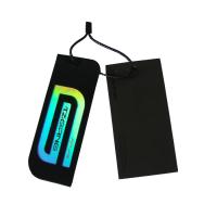 China custom garment paper tag with seal tag embossed silver stamping logo for T-shirt for sale