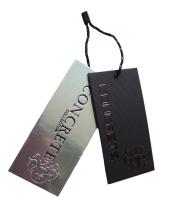 China custom letterpress paper hanging gift tag off white christmas hang tag template for sale