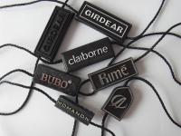China custom plastic luggage tags with gold embossed logo self locking plastic tags for sale