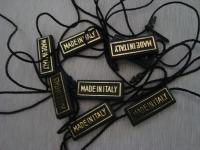 China custom plastic luggage tags with gold embossed logo self locking plastic tags for sale