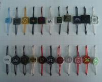 China custom clothing sensor tags garment plastic hang tag with ribbon string supplier for sale