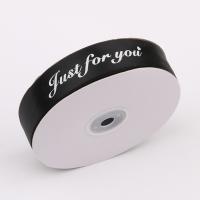 China custom luxury satin ribbon with logo printing in roll for sale manufacturer for sale