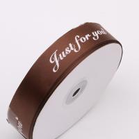 China custom luxury satin ribbon with logo printing in roll for sale manufacturer for sale