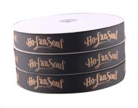 China custom personalised gold satin ribbon for sale with artwork printing supplier for sale