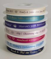 China custom printed white bulk grosgrain ribbon with black logo for sale suppliers for sale