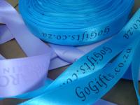 China custom luxury double faced satin ribbon with embossed logo for sale factory for sale