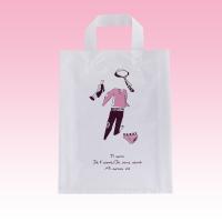 China custom Eco-Friendly plastic retail bags with plastic handle artwork printing for sale