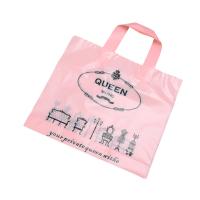 China custom Eco-Friendly plastic retail bags with plastic handle artwork printing for sale