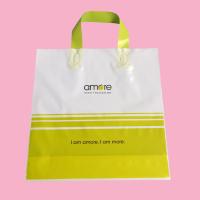 China custom Eco-Friendly plastic retail bags with plastic handle artwork printing for sale