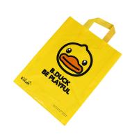 China custom Eco-Friendly plastic retail bags with plastic handle artwork printing for sale