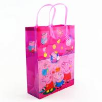 China custom recycled colored plastic garment bags with artwork printing handle rope for sale