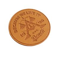 China custom jeans leather patch leather hang tags leather bag tag sizes manufacturer for sale